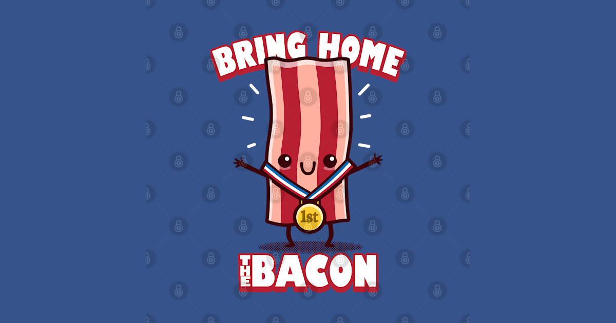 Cute Kawaii Bacon Cartoon Idiom Meme - Bacon - T-Shirt | TeePublic