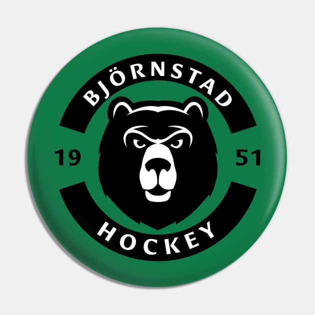 Björnstad Hockey Logo - Bjrnstad - Pin | TeePublic