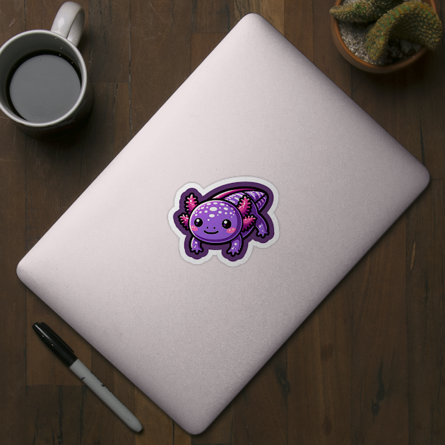 Lavender Axolotl - Axolotl - Sticker | TeePublic