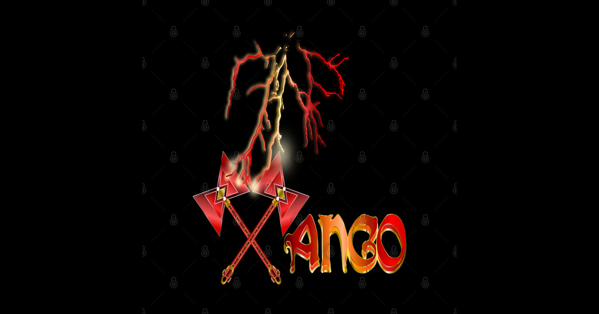 Xango - Monogram Double thunder axe with Lightning Bolt (Tall) - Chango ...