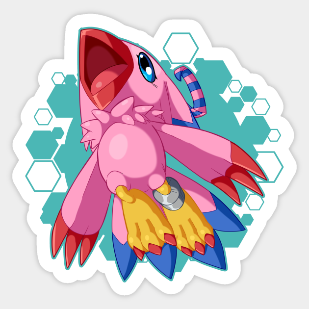 Biyomon Chibi - Digimon - Sticker | TeePublic