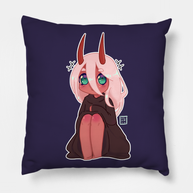 Zero Two Chibi - Darling In The Franxx Zero Two - Pillow | TeePublic