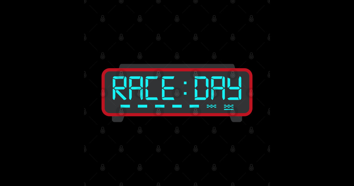 F1 Race Day Digital Alarm Clock Design - Formula 1 - Sticker | TeePublic