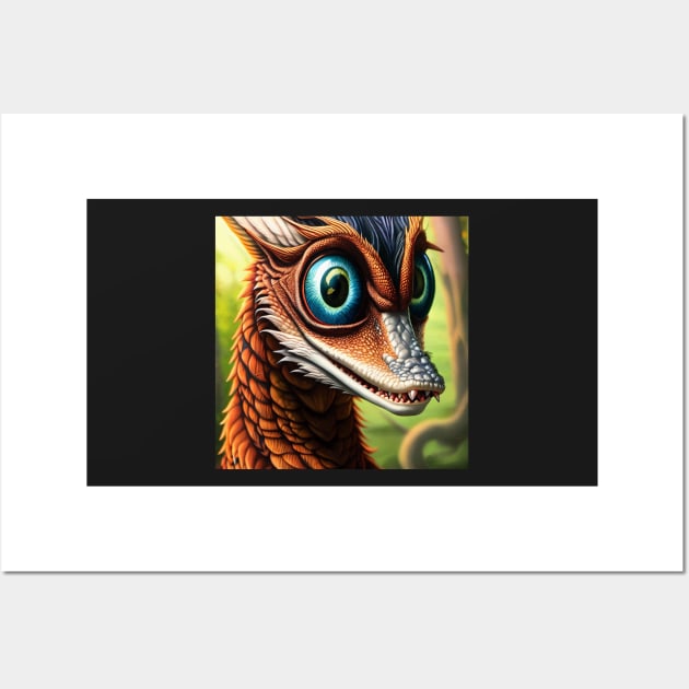 Copper Scaled Jungle Dragon with Goofy Grin and Big Eyes - Dragon ...