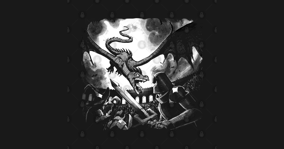 Dragon Attack Dungeon & Dragons - Dungeons And Dragons - T-Shirt ...
