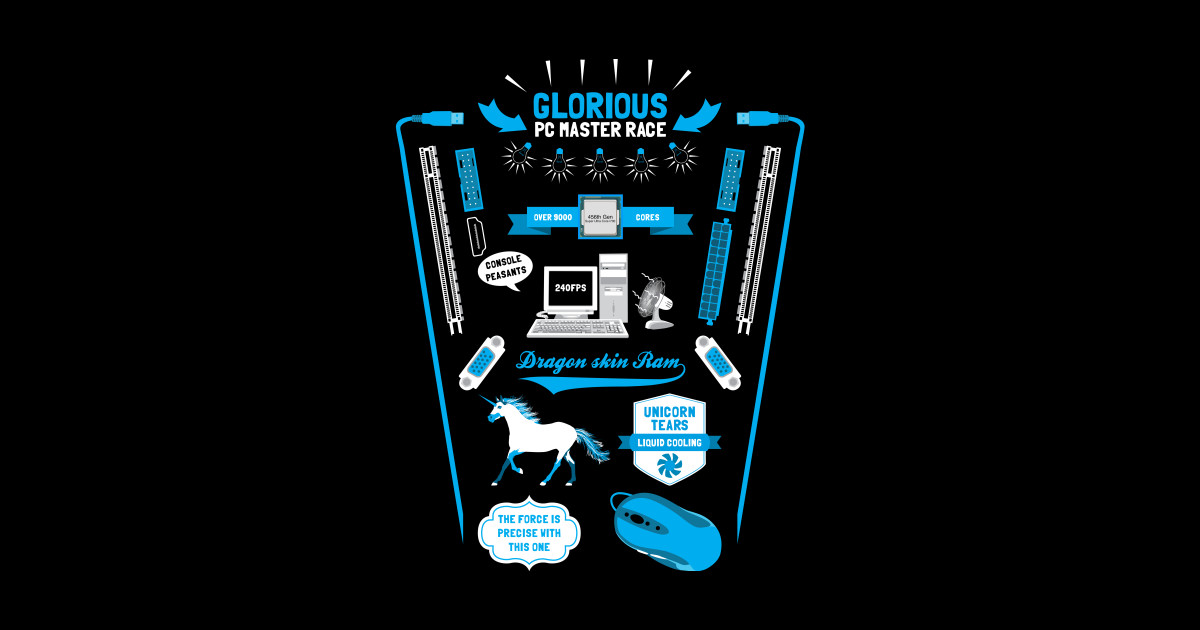 Glorious PC master race - Controller - Sticker | TeePublic