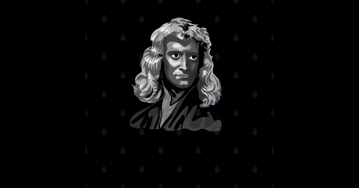 Isaac Newton Portrait - Isaac Newton - Sticker | TeePublic