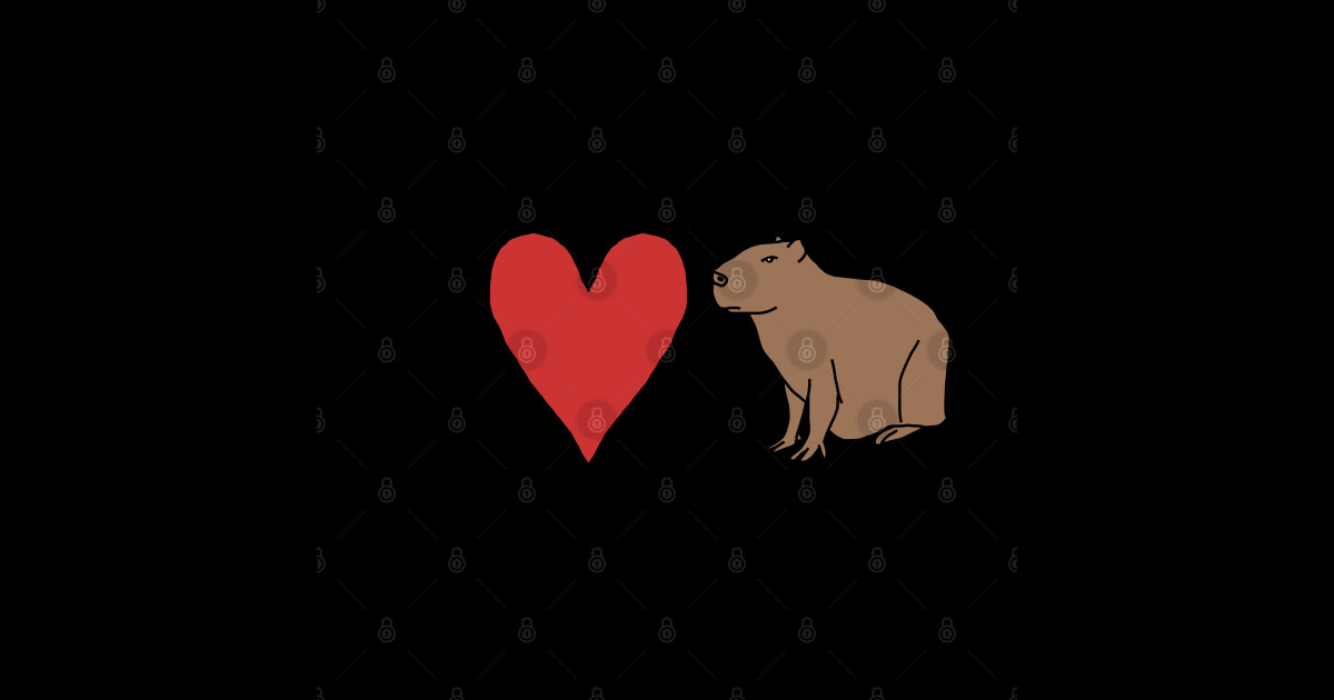 Capybara Love - Capybara - Sticker | TeePublic
