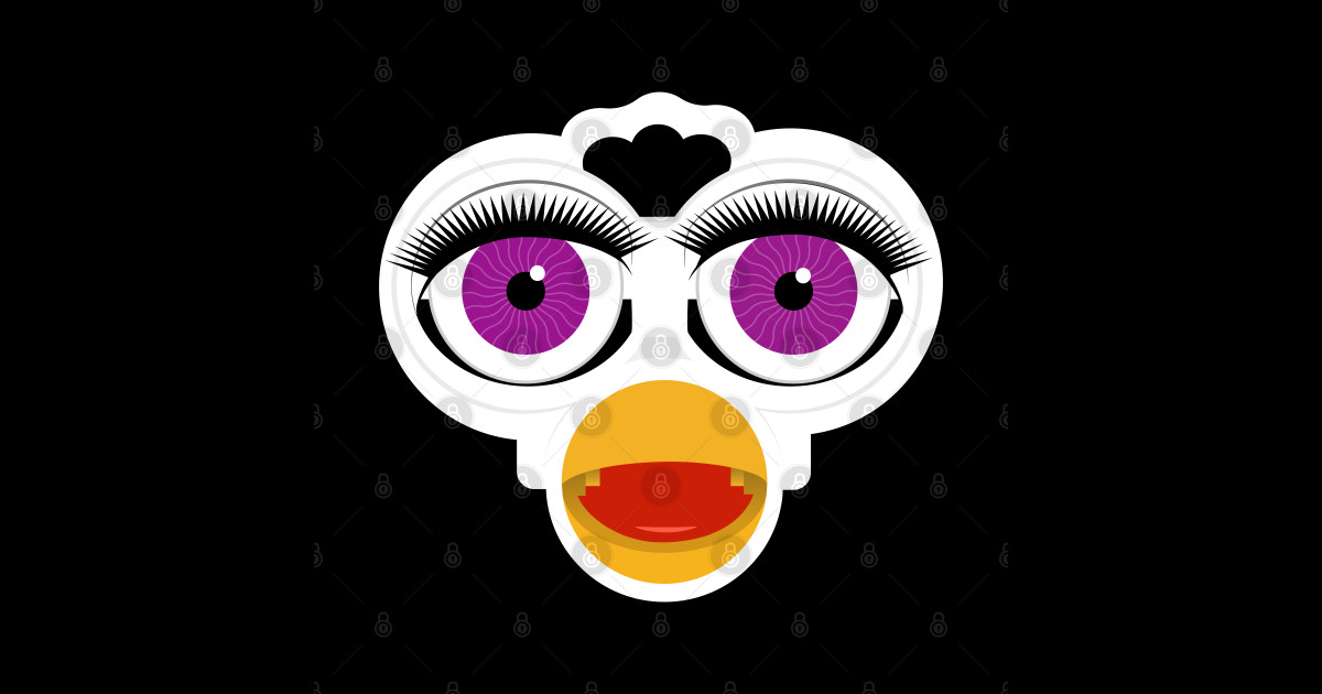 Furby face - Furby - Sticker | TeePublic
