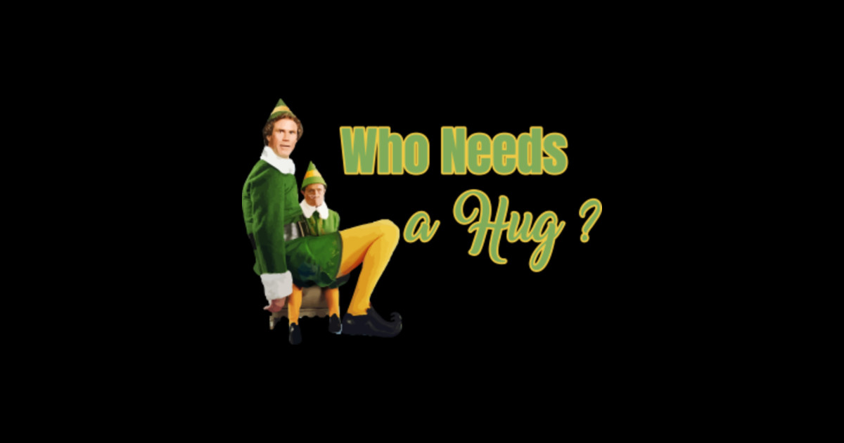 who needs a hug ? / elf christmas - Elf Christmas - Sticker | TeePublic