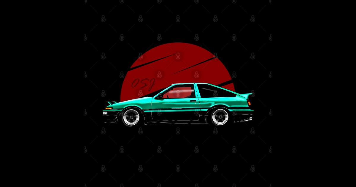 AE86 Turquoise Legend Edition - Toyota Ae86 - Sticker | TeePublic