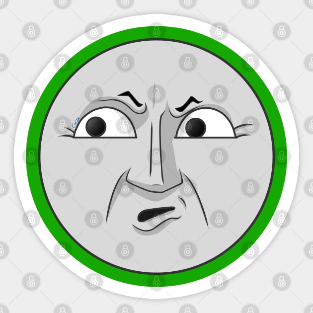 Henry grumpy face - Thomas Tank Engine - Sticker | TeePublic