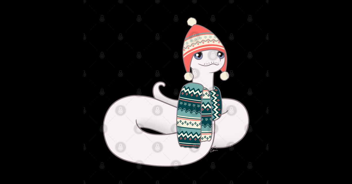 Leucistic Ball Python Christmas Edition - Ball Python - Sticker | TeePublic