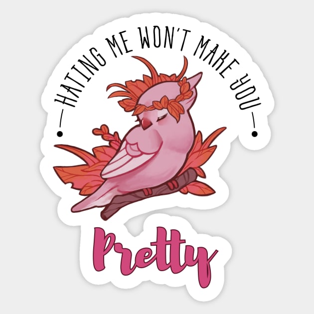 The grace pink bird - Bird - Sticker | TeePublic