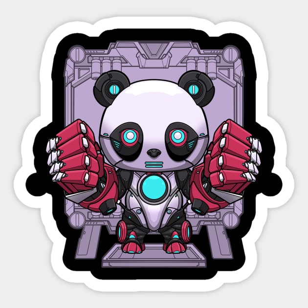 Chibi Panda Bot - Panda Lover - Sticker | TeePublic