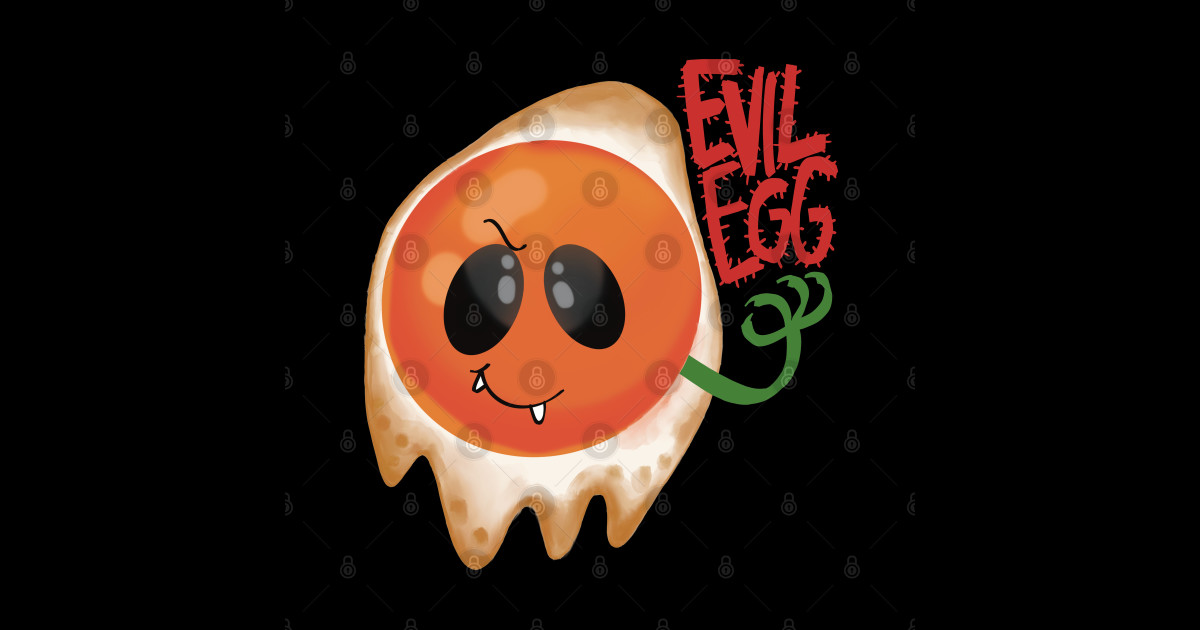 Evil egg funny - Egg - Sticker | TeePublic