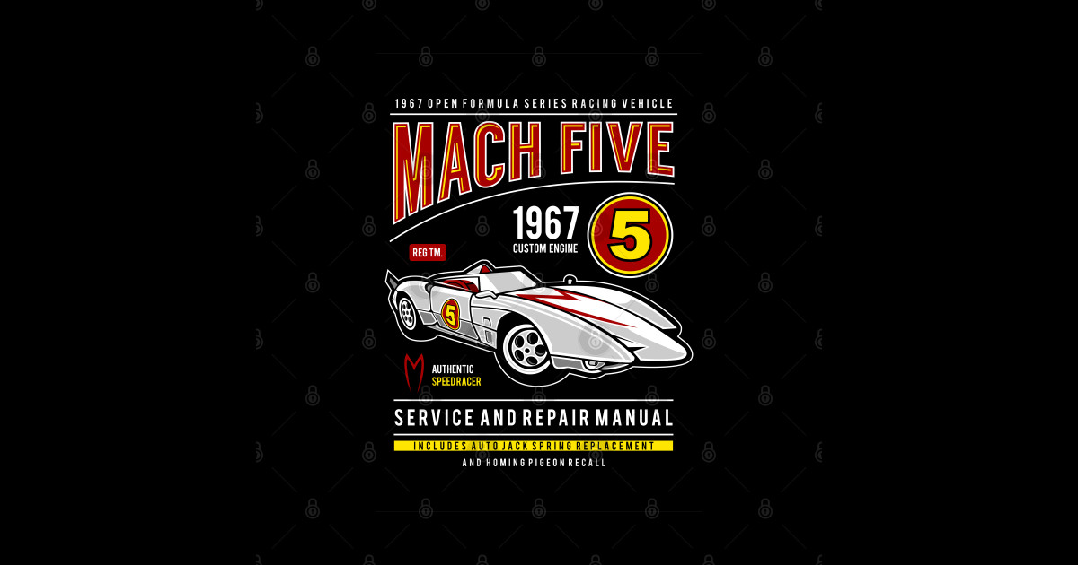 Mach 5 - Speed Racer - Sticker | TeePublic