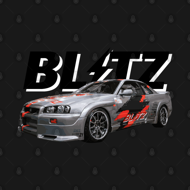 blitz GT-R R34 V spec II N1 Skyline BNR34 KV2 Athlete Silver R348 ...