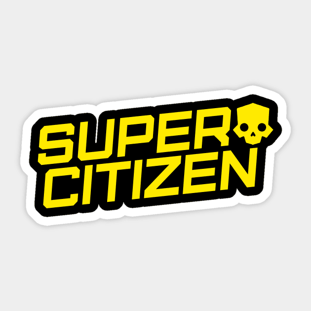 Super Citizen Helldivers 2 Skull Logo - Helldivers 2 - Sticker | TeePublic