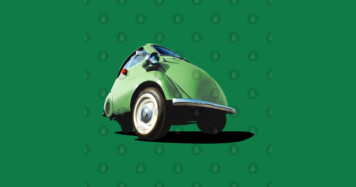 Isetta bubble car in green - Bubble Car - T-Shirt | TeePublic