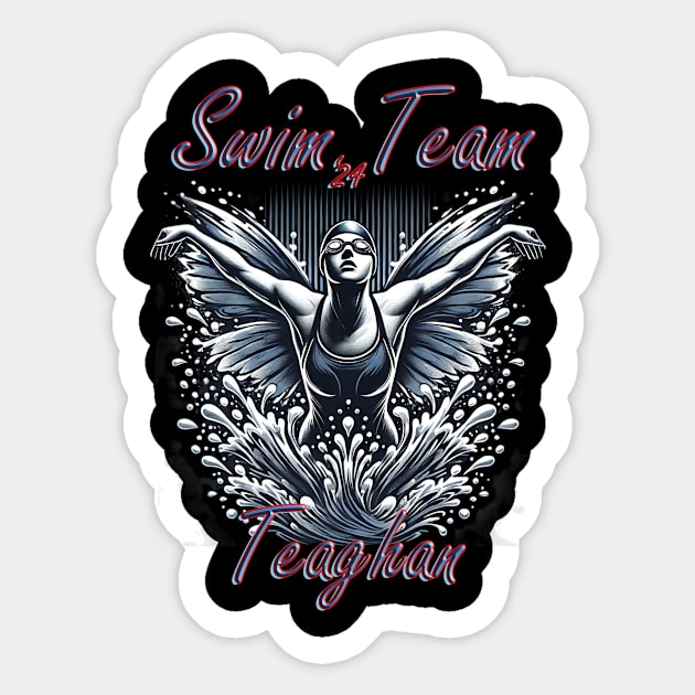 Swim Team Both Sides - Swim - Sticker | TeePublic