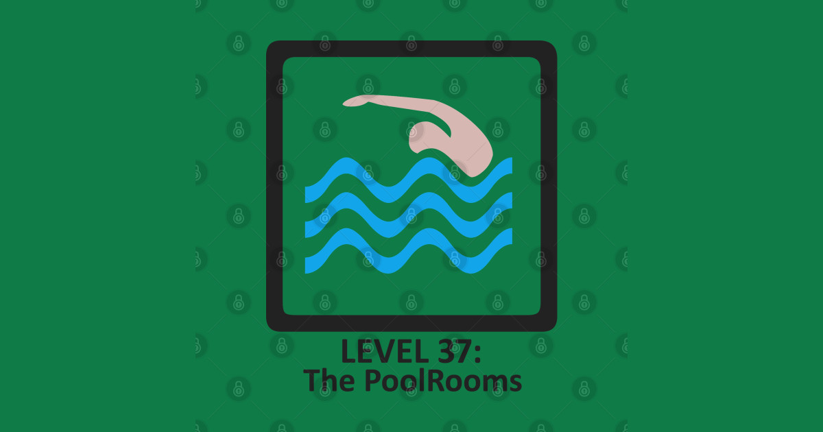 The Backrooms - The PoolRooms - Level 37 - Black Outline Version - The ...