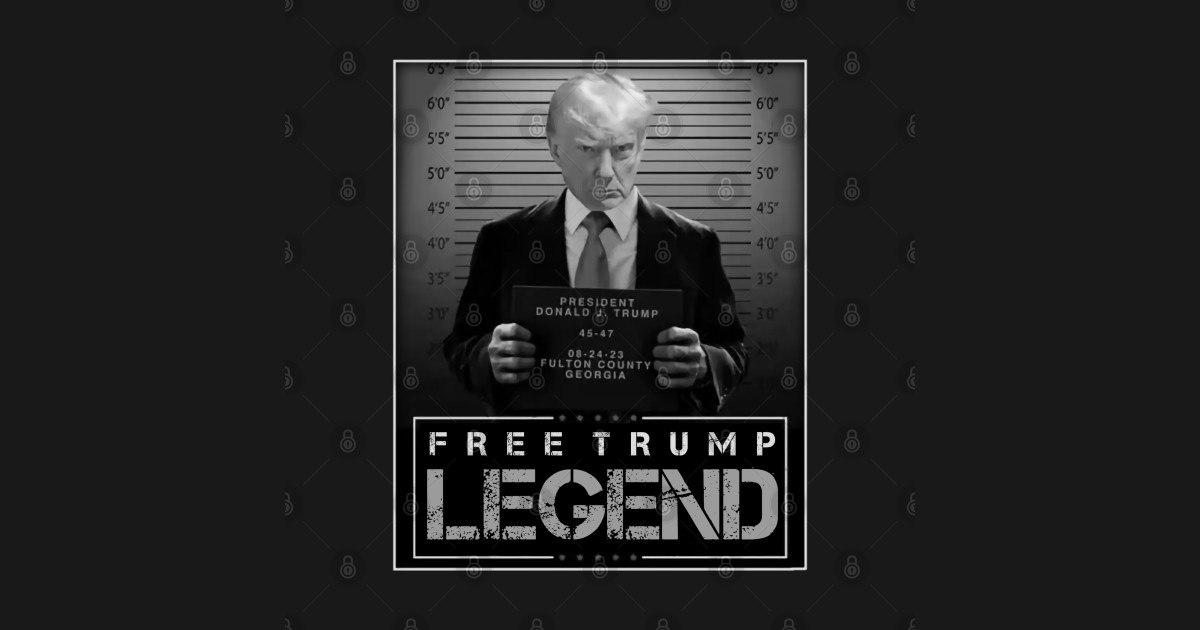 Trump Legend - Trump Mugshot - T-Shirt | TeePublic