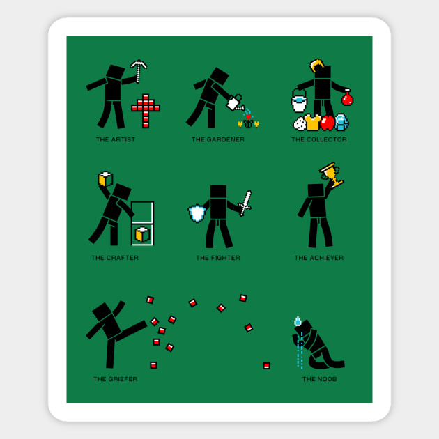 Gamer Types - Minecraft - Sticker | 20% OFF Today Sale | Printblur
