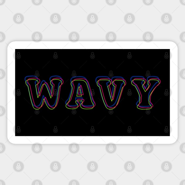 NEON LSD WAVY AESTHETIC - Wavy Lsd Neon Aesthetic - Sticker | TeePublic