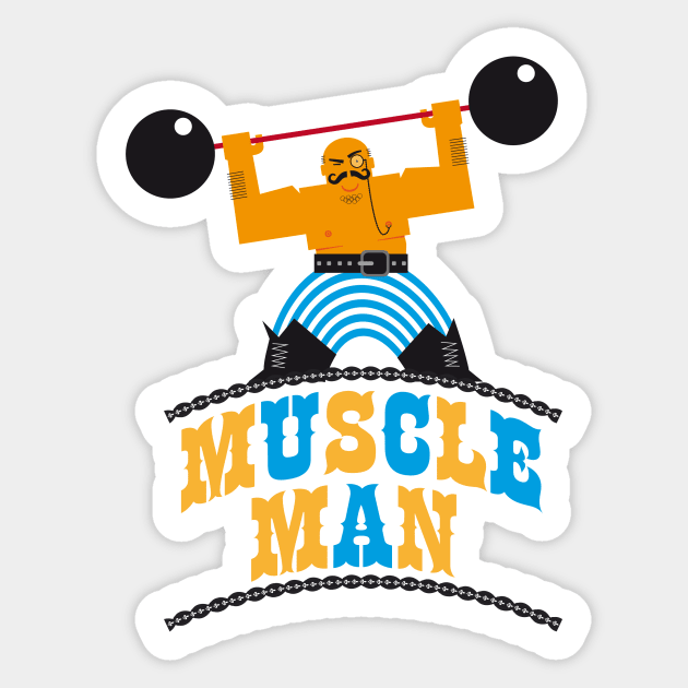 Muscle Man - Muscle - Sticker | TeePublic