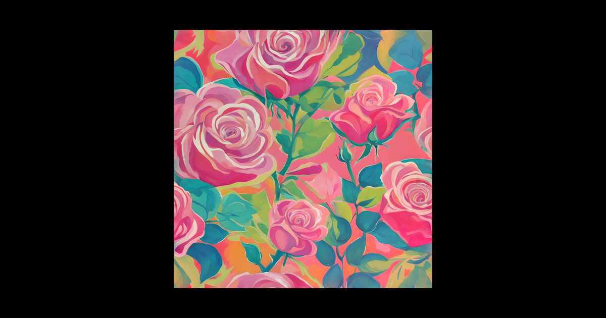 Preppy roses oil painting - Preppy Roses - Posters and Art Prints ...