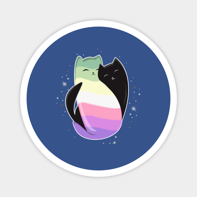 Genderfae Cat LGBT Pride Flag - Genderfae - Magnet | TeePublic