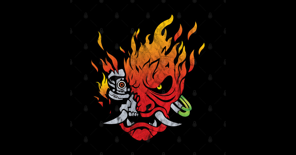 Cyberpunk 2077 - Flaming Samurai - Cyberpunk - Sticker | TeePublic