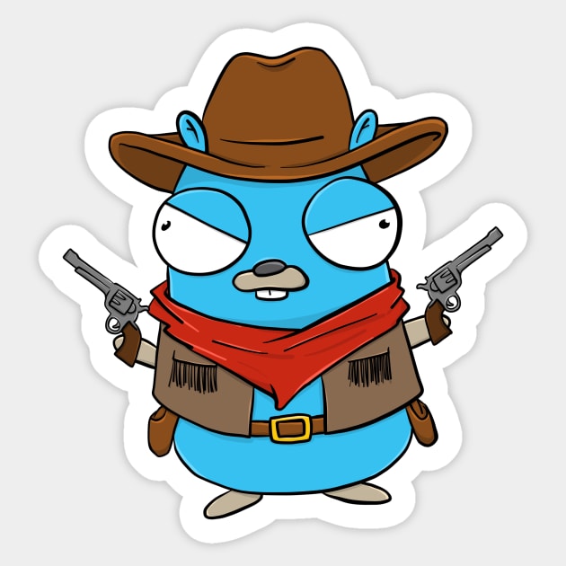 Wild West Gopher - Wild - Sticker | TeePublic