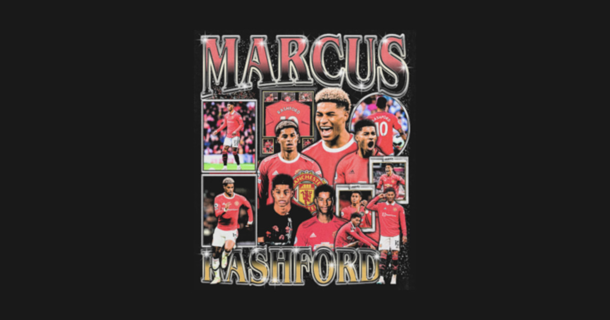 Marcus Rashford Retro Bootleg - Marcus Rashford - T-Shirt | TeePublic