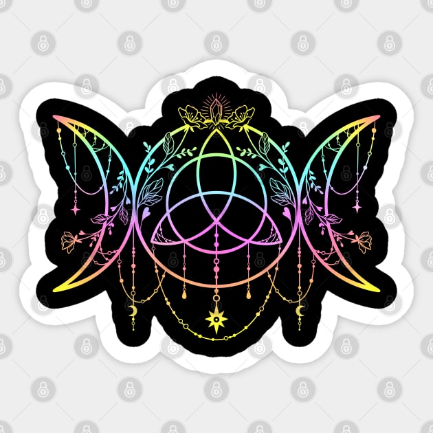 Triple Moon Triquetra - Triple Moon - Sticker | TeePublic