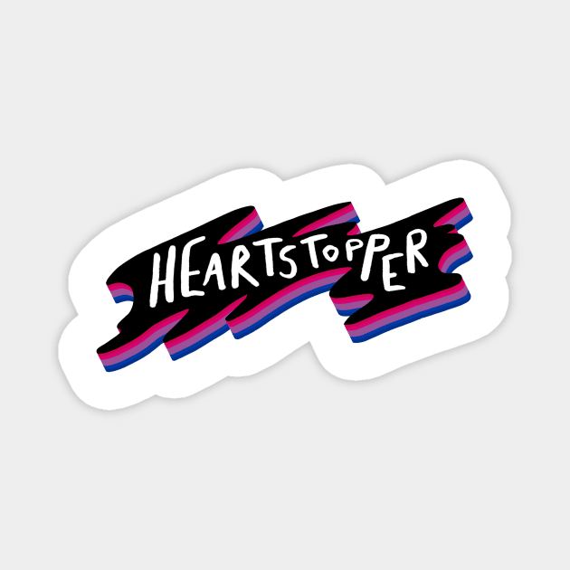 Heartstopper logo - bi pride - Kit Connor - Magnet | TeePublic