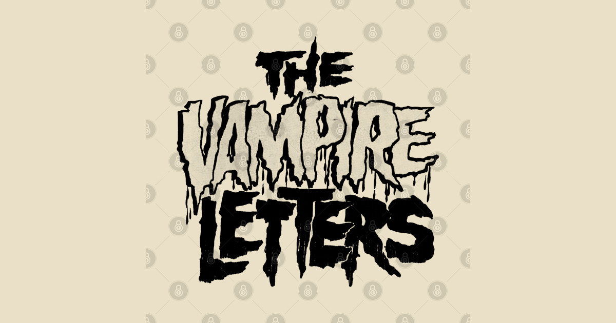 The Vampire Letters Ink Black No Background Horror - Vintage - T-Shirt ...
