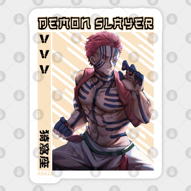 Akaza - Demon Slayer - Akaza - Sticker | TeePublic