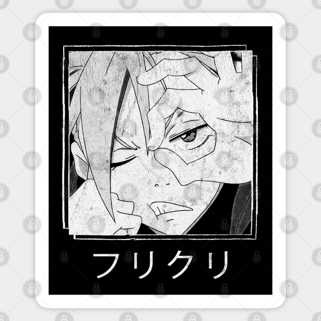 Fooly Cooly (FLCL) --- Vintage Faded Aesthetic - Flcl - Sticker | TeePublic