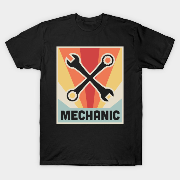 Vintage 70s Style Mechanic Poster - Mechanic - T-Shirt | TeePublic