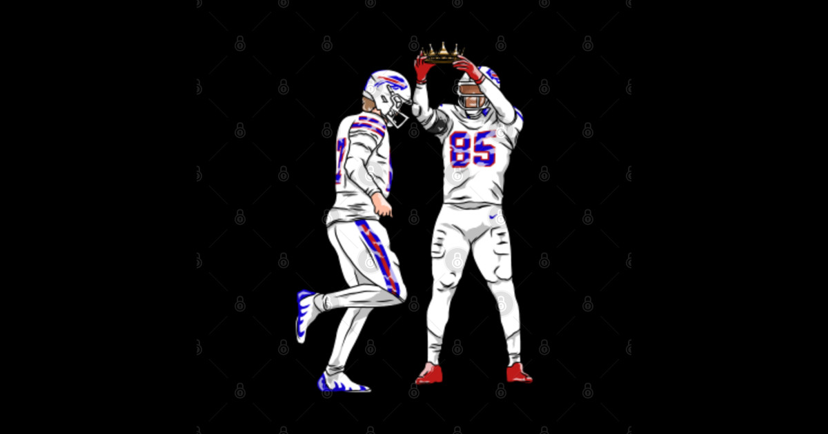 Josh Allen Crown GOAT x Quintin Morris Cartoon - Josh Allen - Sticker ...