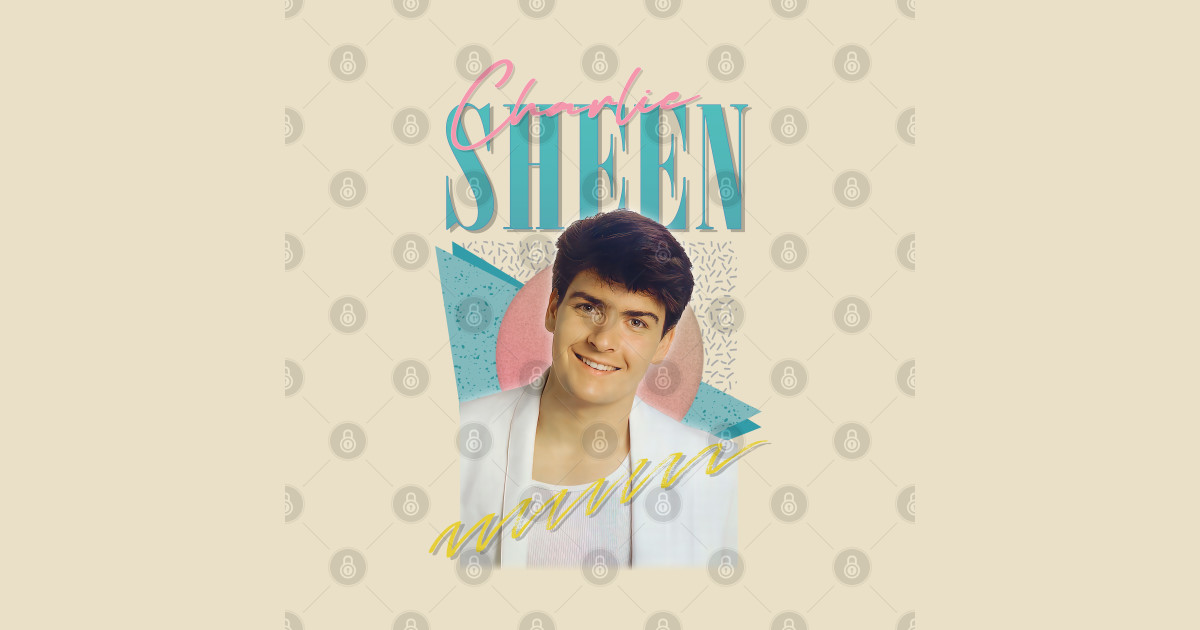 Charlie Sheen - 80s Aesthetic - Charlie Sheen - T-Shirt | TeePublic