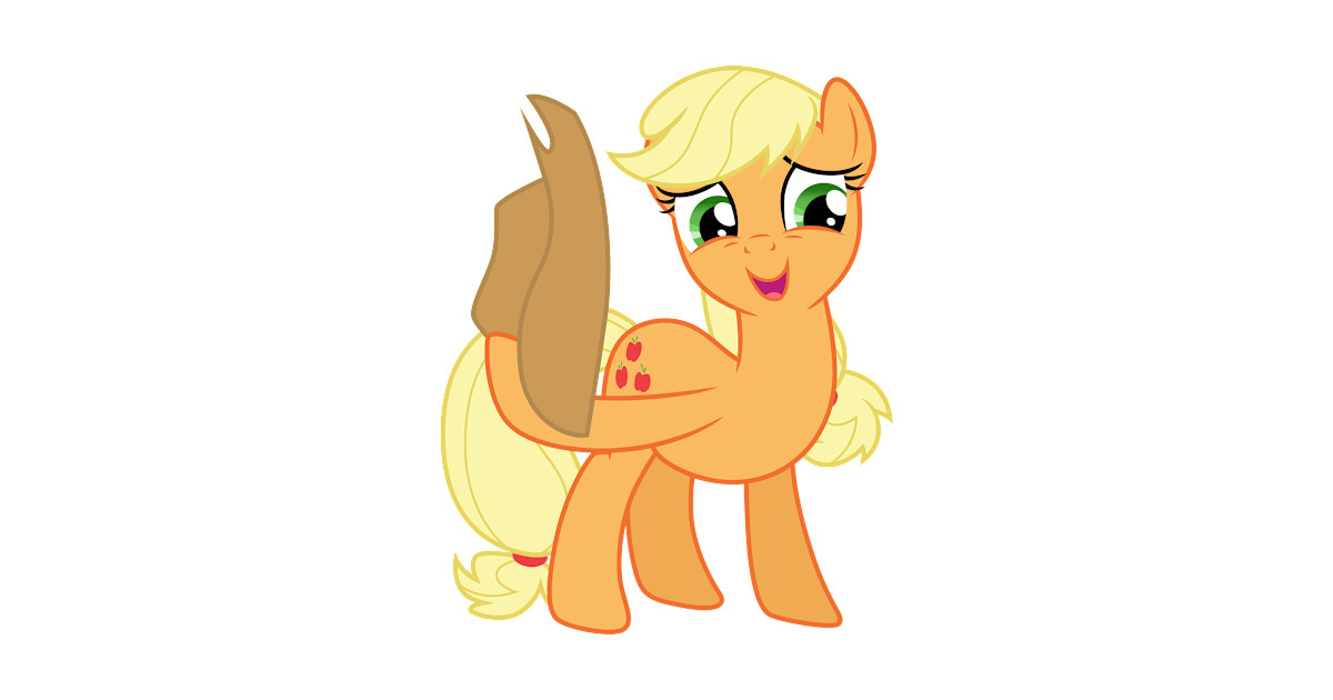 Applejack waving her hat - My Little Pony - T-Shirt | TeePublic