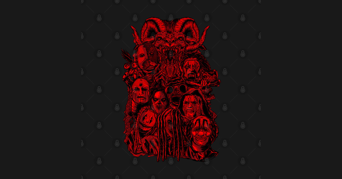 Red Demon illustration god - Band Merchandise - T-Shirt | TeePublic