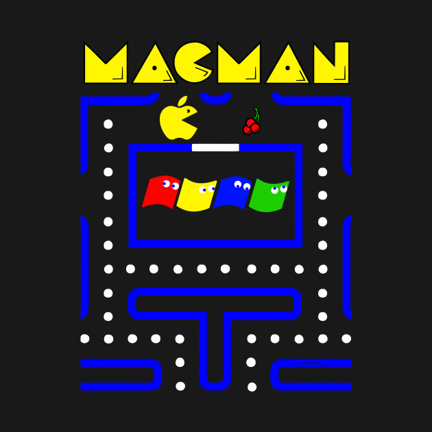 Mac Man - Pacman - T-Shirt | TeePublic