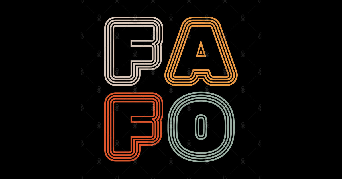 FAFO Vintage Lineart - Fafo - Sticker | TeePublic