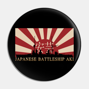 Japanese Battleship Aki Rising Sun Pins and Buttons for Sale | TeePublic