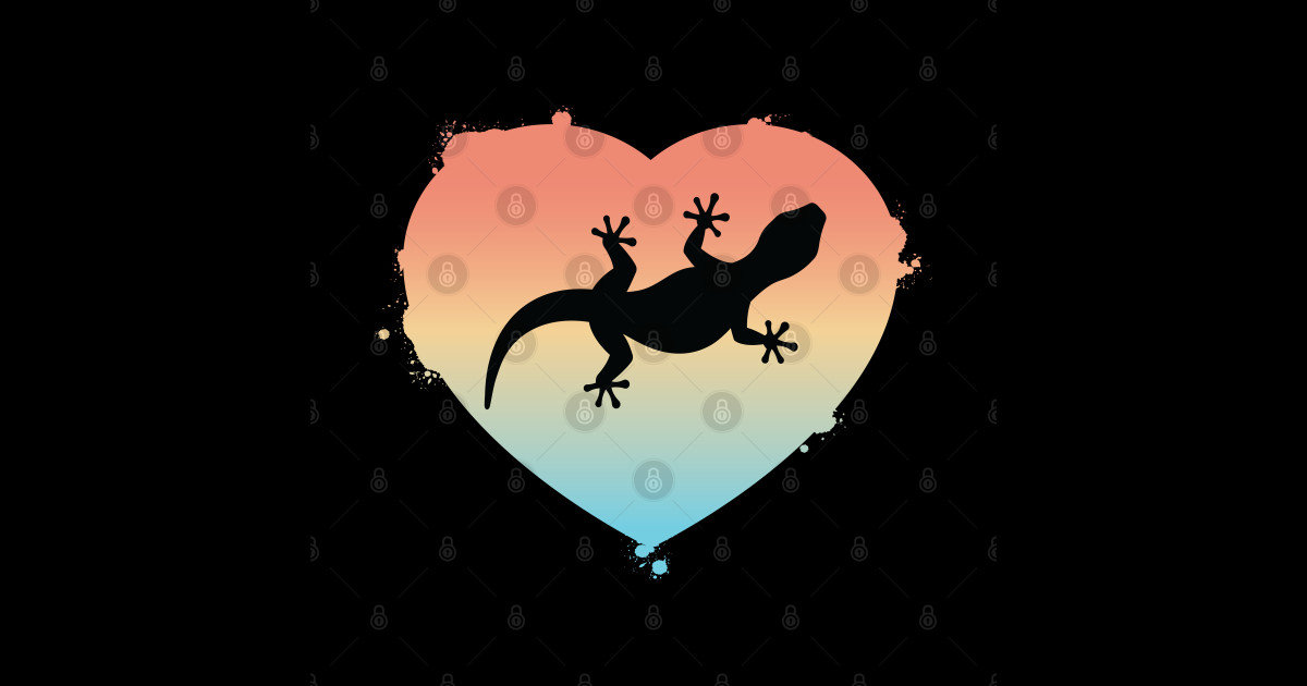 Gecko Love - Gecko Lover - Sticker | TeePublic