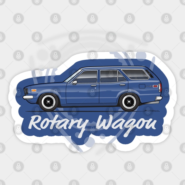 Multi color Rotary Life - Mazda Rx3 Wagon - Sticker | TeePublic